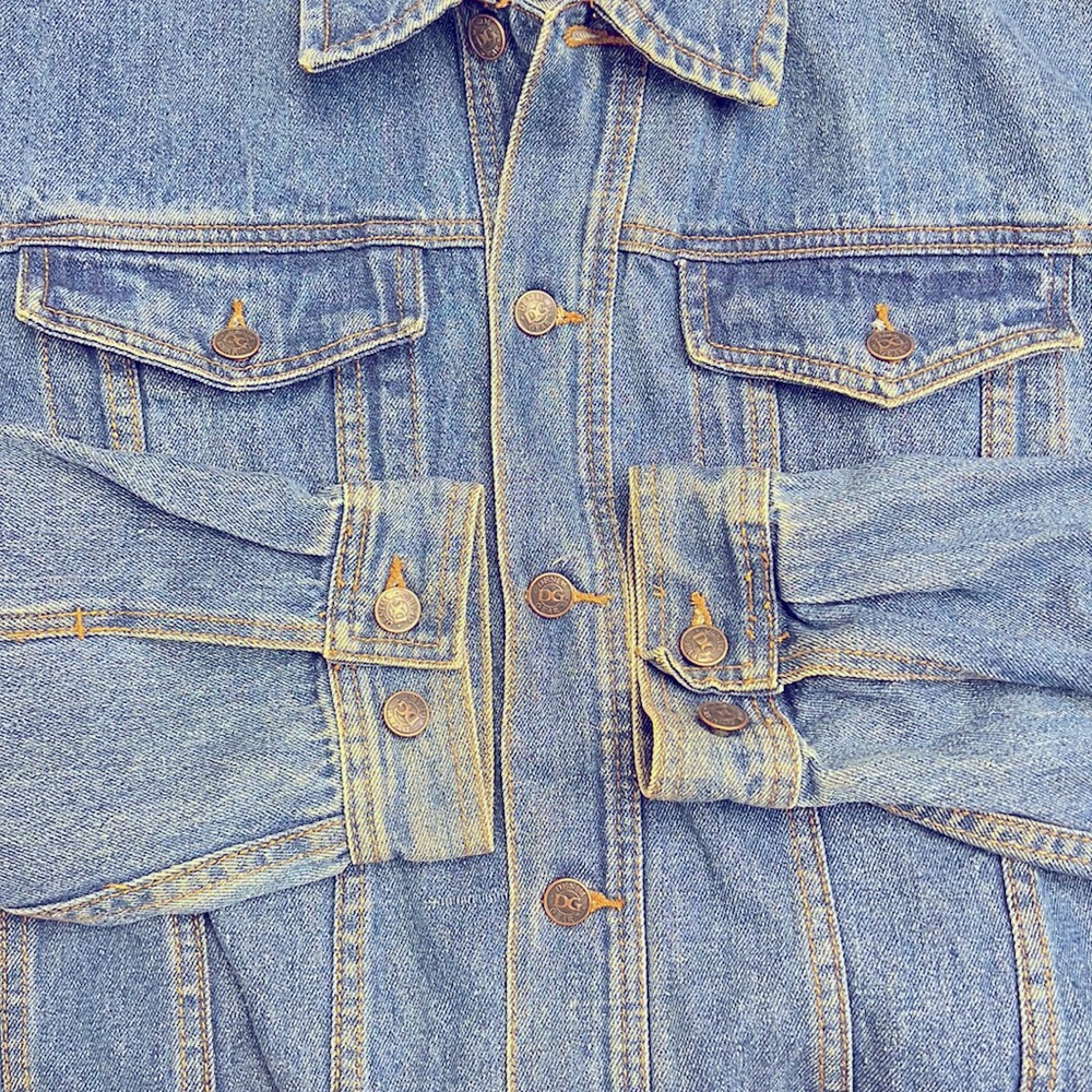 Vintage Dg Denim Gear Men Trucker Denim Jean Jacket - Gem